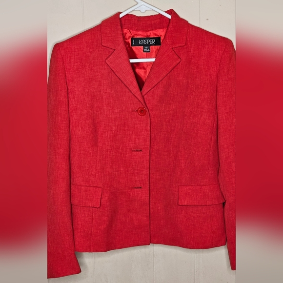 Kasper | Jackets & Coats | Vintage Kasper Red Suit Jacket | Poshmark